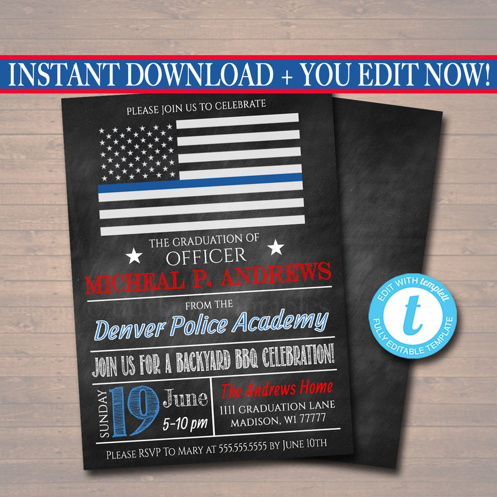 Police Academy Graduation Cards Printable