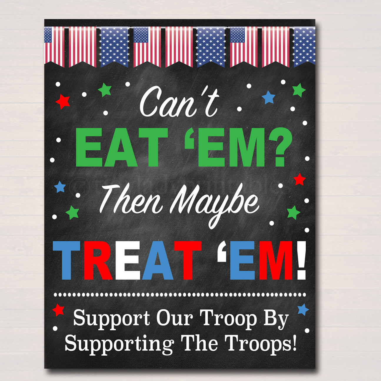 Cookie Booth Sign, If You Can't Eat 'Em Treat 'Em, Donate Cookies For ...