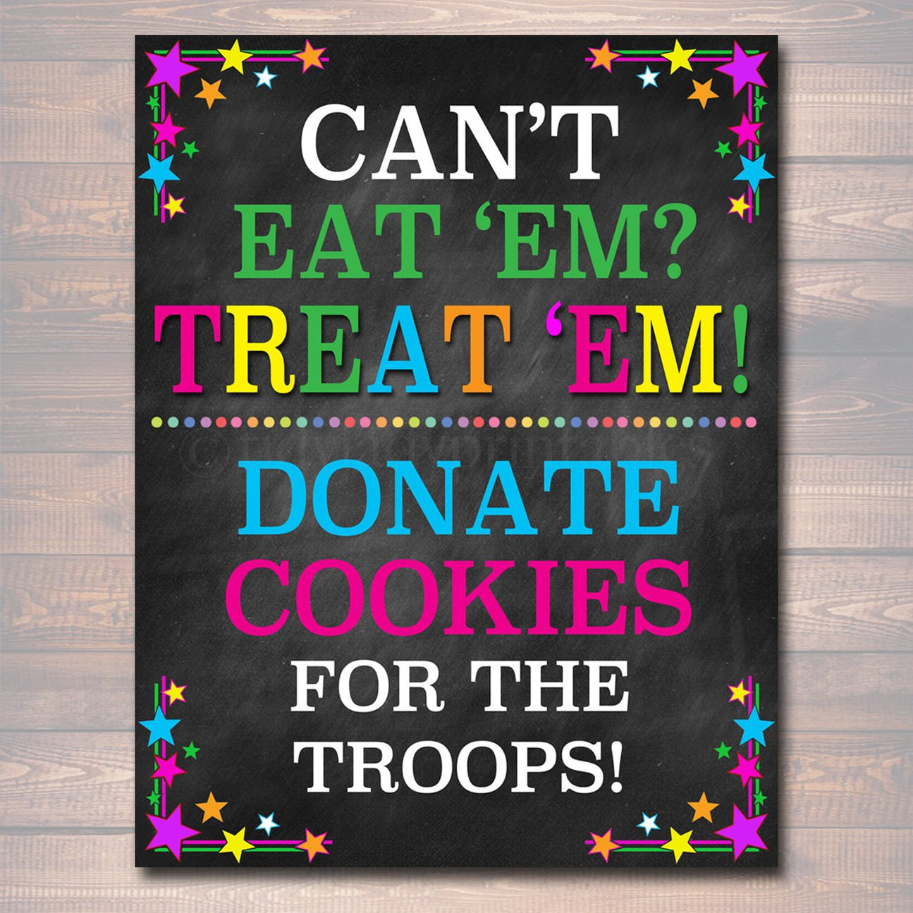 Cookie Booth Sign If You Can't Eat 'Em Treat 'Em — TidyLady Printables