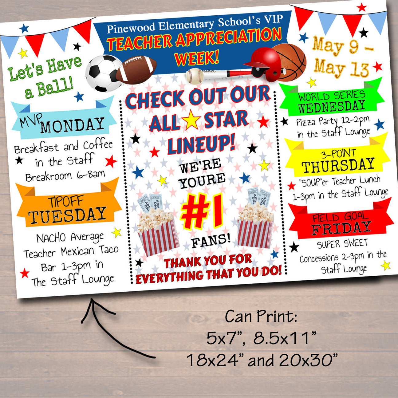 Sports All Star Vip - Teacher Appreciation Week Printable — TidyLady ...