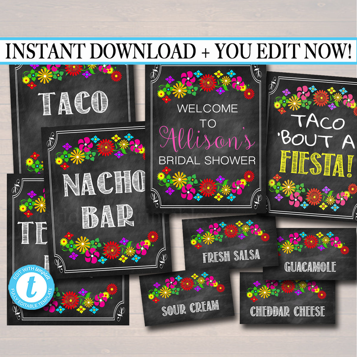 Fiesta Theme Party Signs | TidyLady Printables