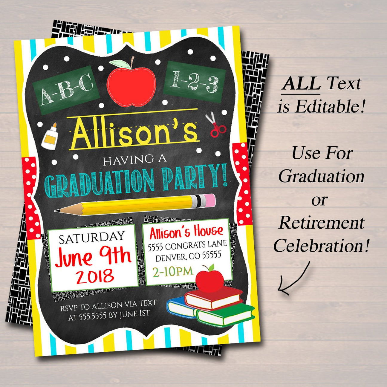 Teacher Retirement Invitation | TidyLady Printables