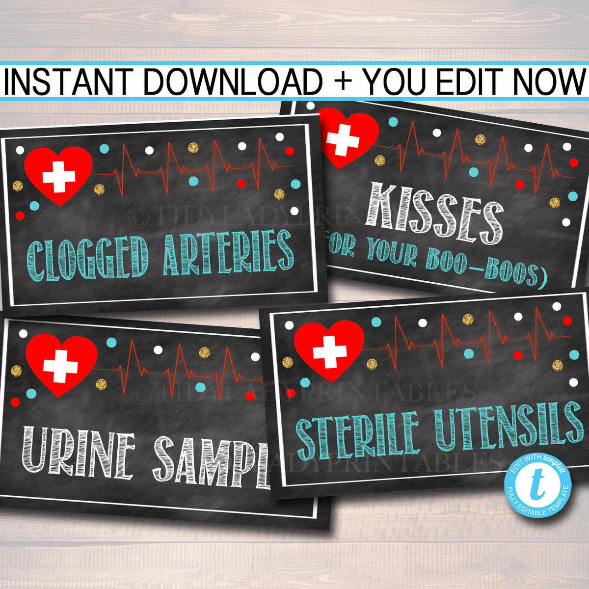 Nurse Party Food Tent Label | TidyLady Printables