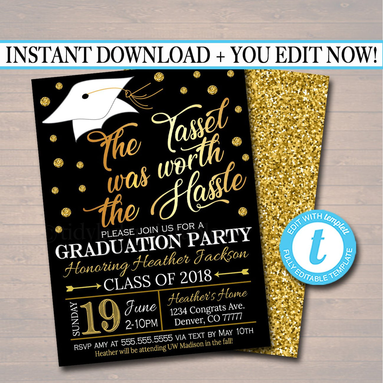 Graduation Party Invitation | TidyLady Printables