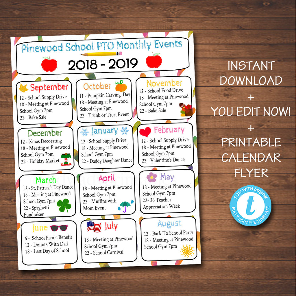 Newsletter | Calendar — TidyLady Printables