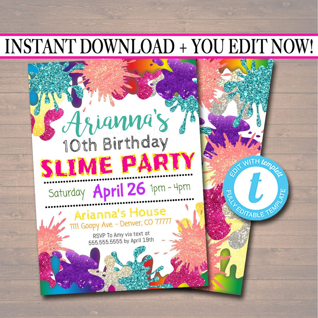 Slime Party Theme | TidyLady Printables