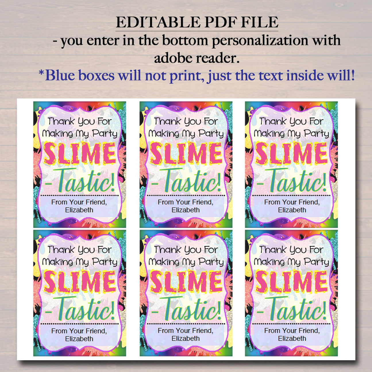 Slime Party Pack Set | TidyLady Printables