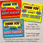 Teacher Appreciation Week Superhero Theme Printable Decor — TidyLady ...