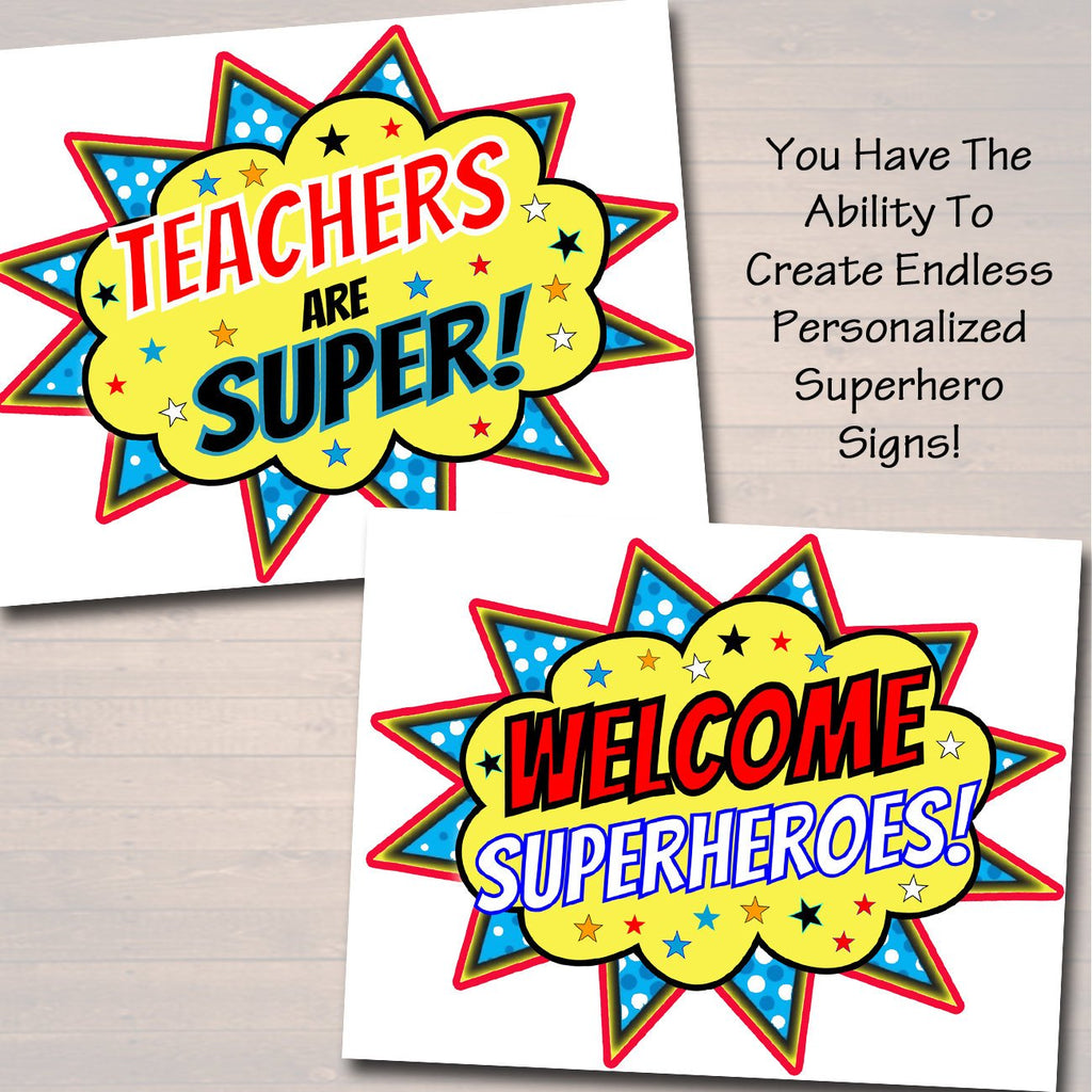 Superhero Classroom Posters | TidyLady Printables