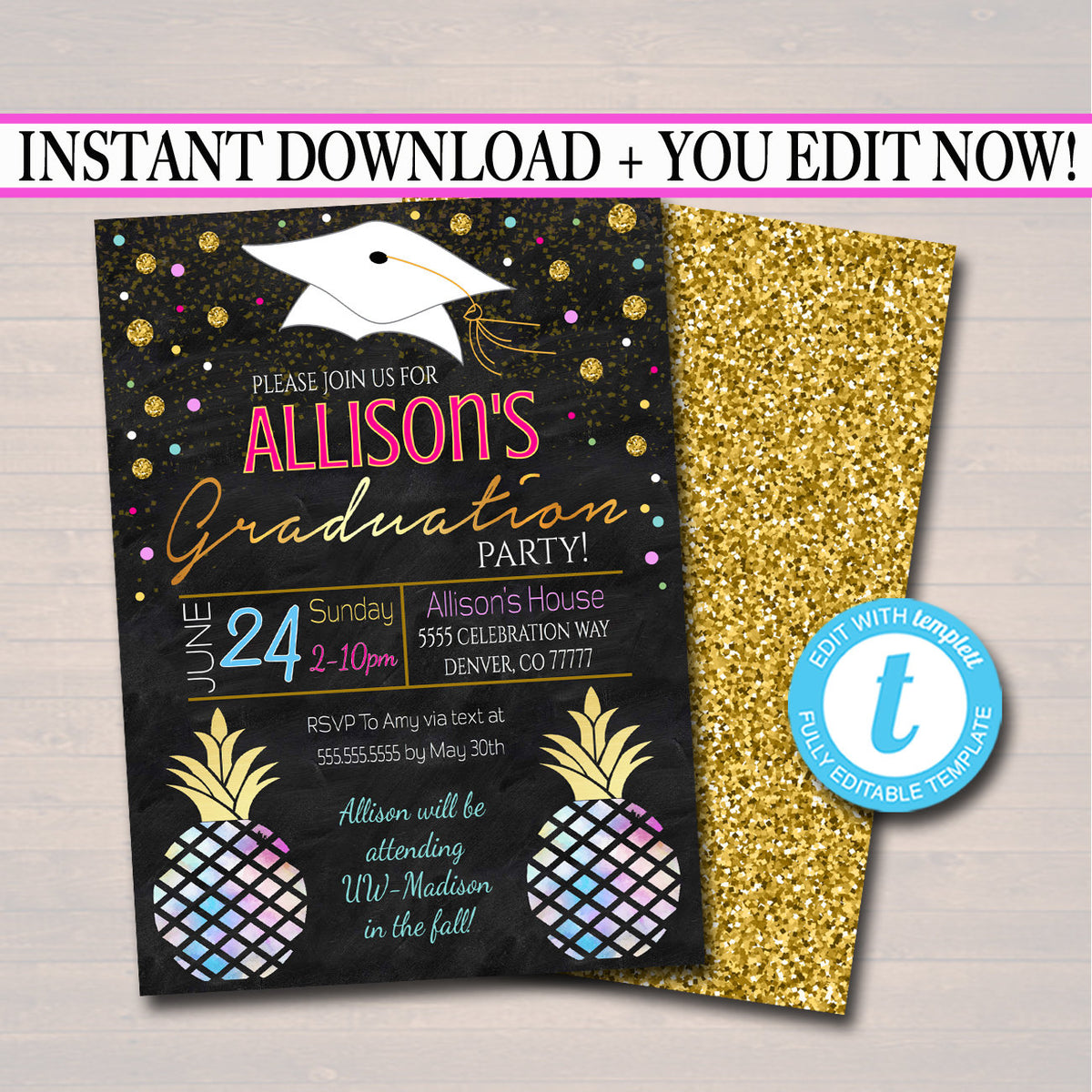 Graduation Party Invitation | TidyLady Printables