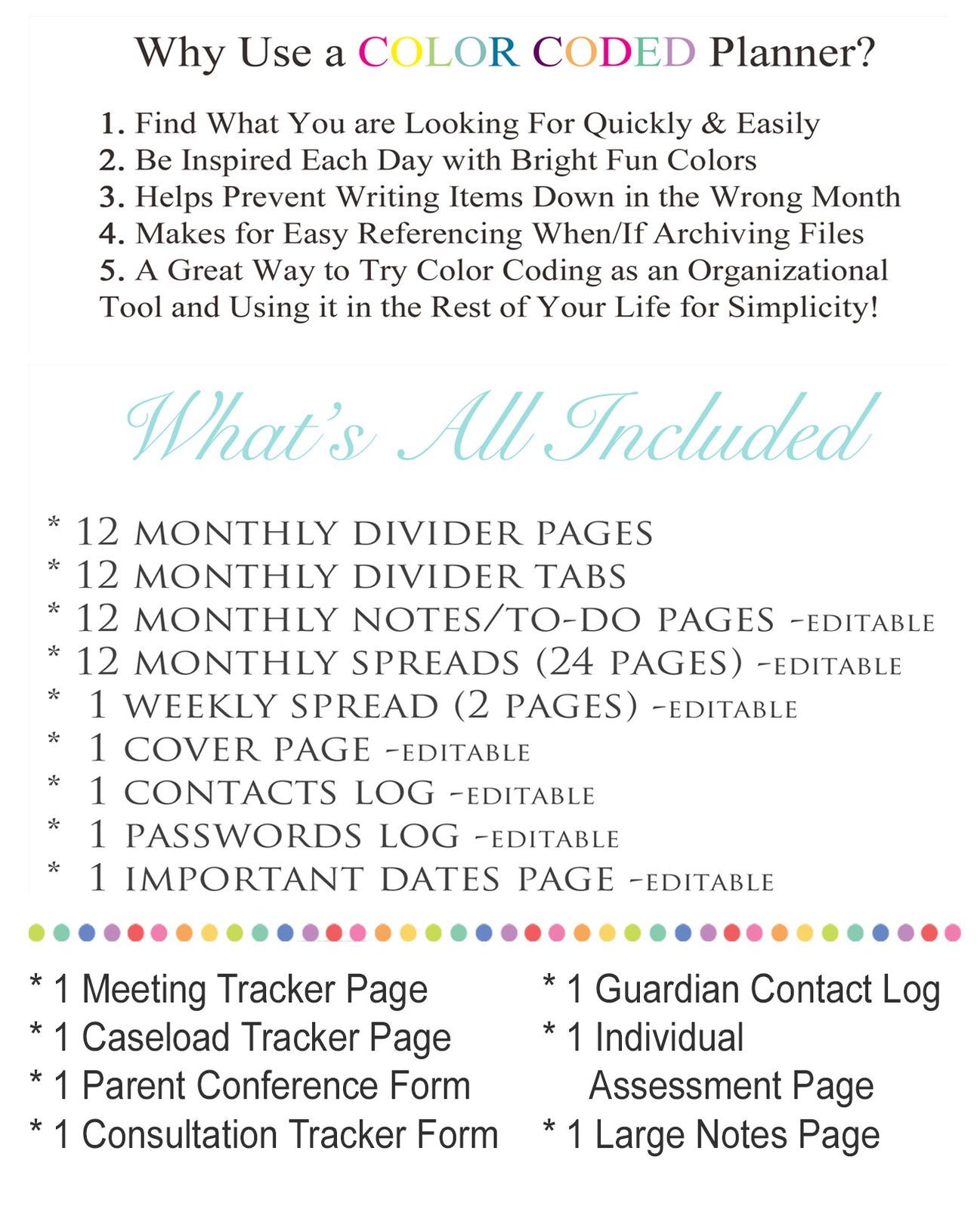 Printable Counselor Planner | TidyLady Printables