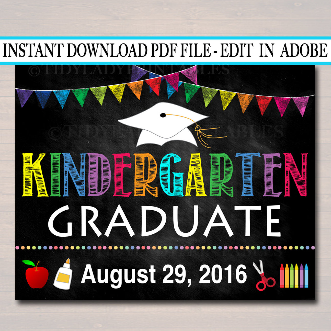 Kindergarten Graduation Photo Sign | TidyLady Printables