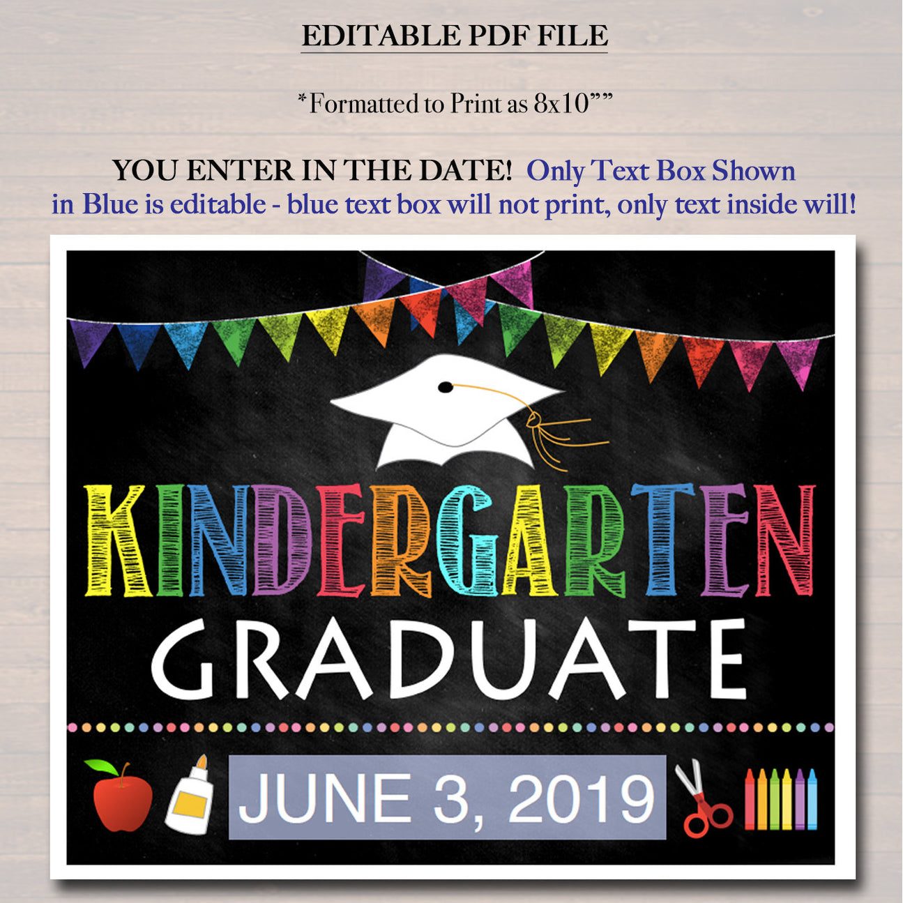 Kindergarten Graduation Photo Sign | TidyLady Printables