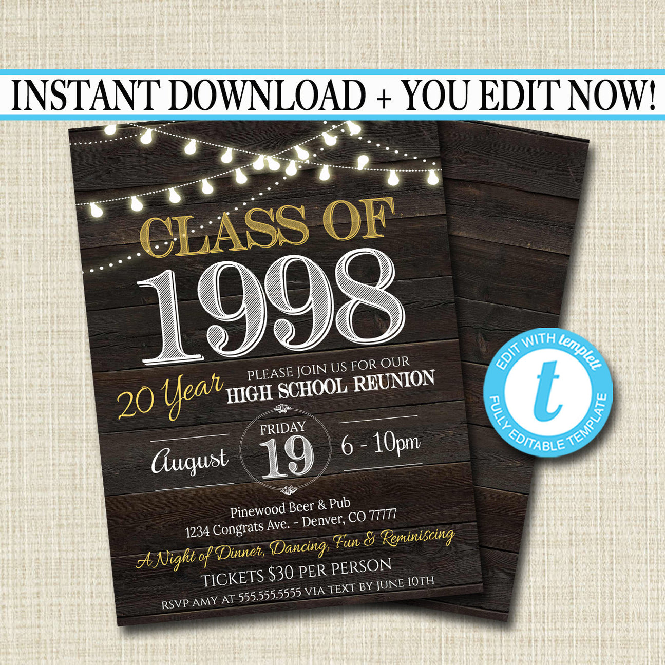 Reunion Party Invitation | TidyLady Printables