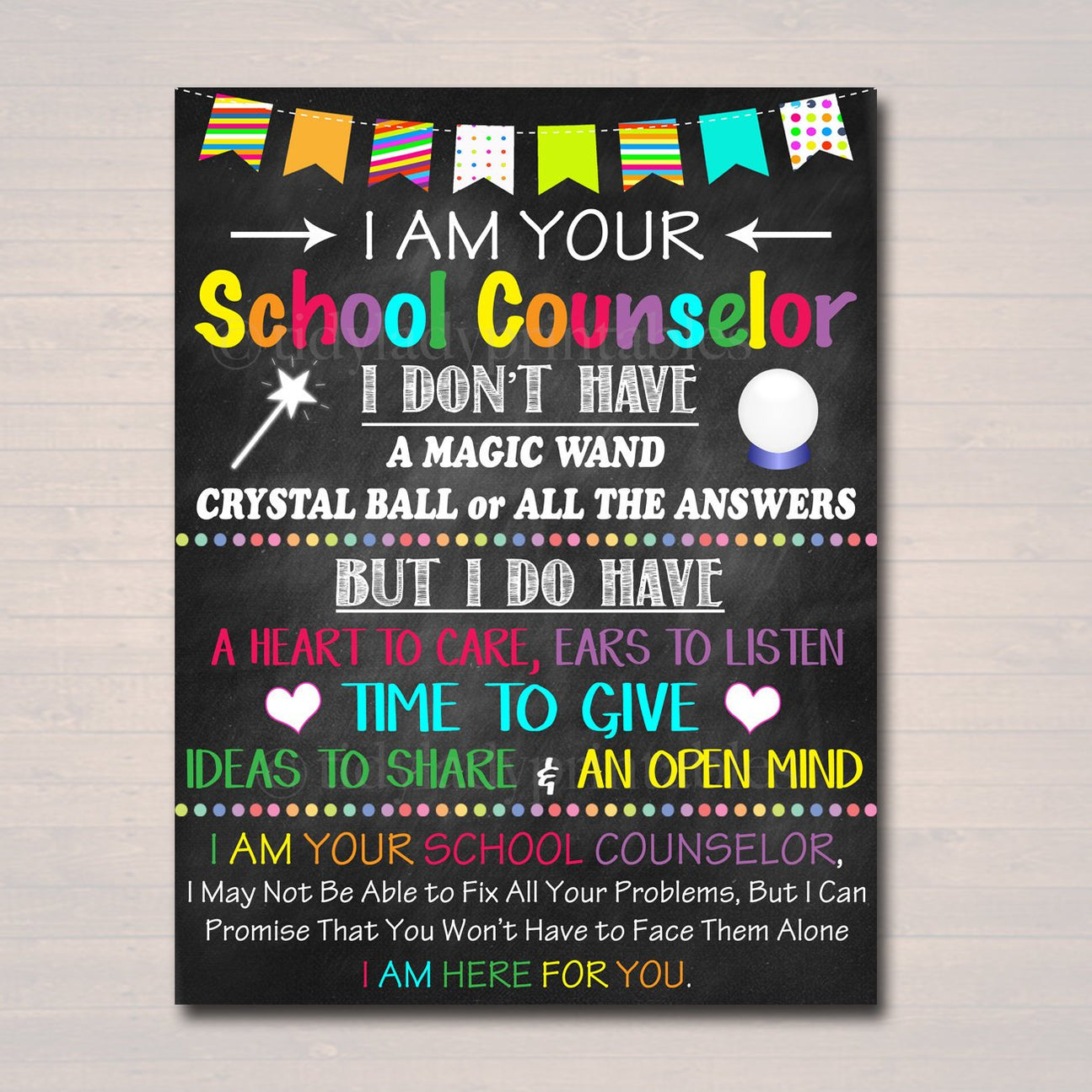 I am Your School Counselor Sign | TidyLady Printables