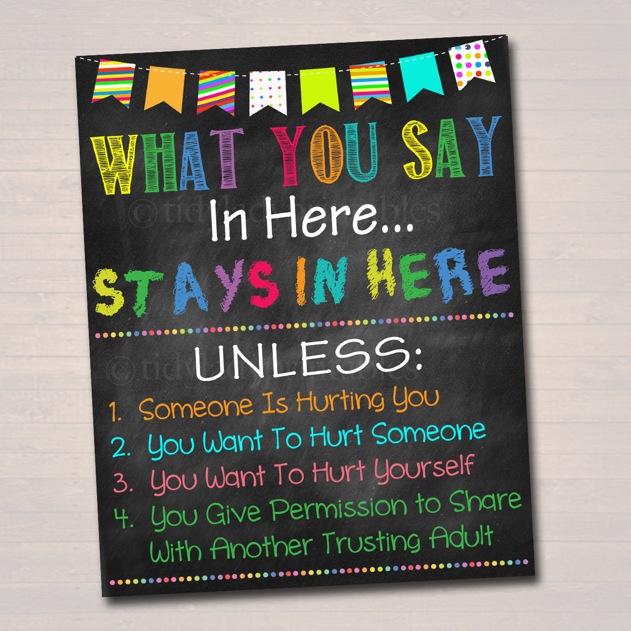 Counseling Office Confidentiality Poster Set — TidyLady Printables