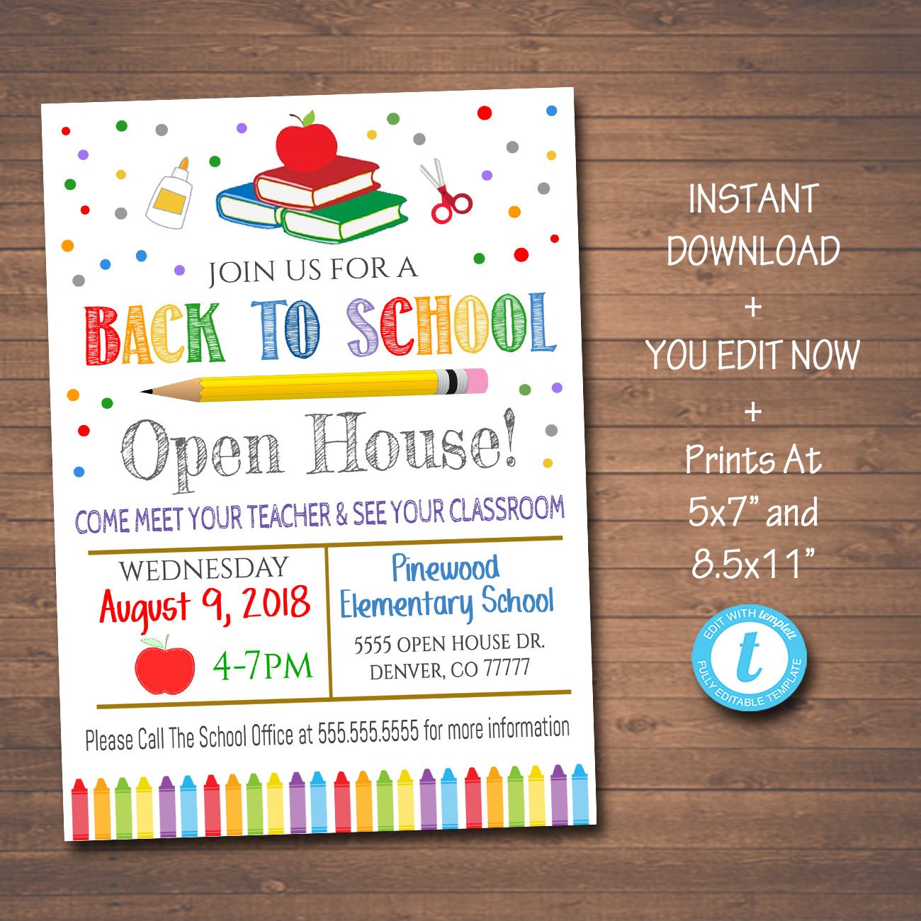 Preschool Open House Flyer Template