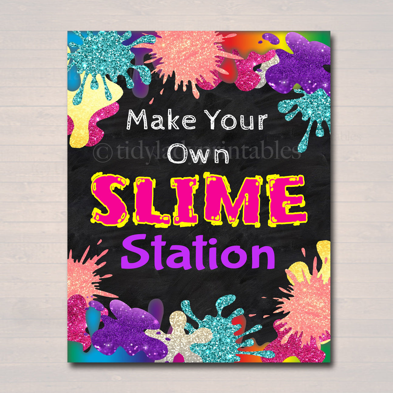 Slime Party Pack Set | TidyLady Printables