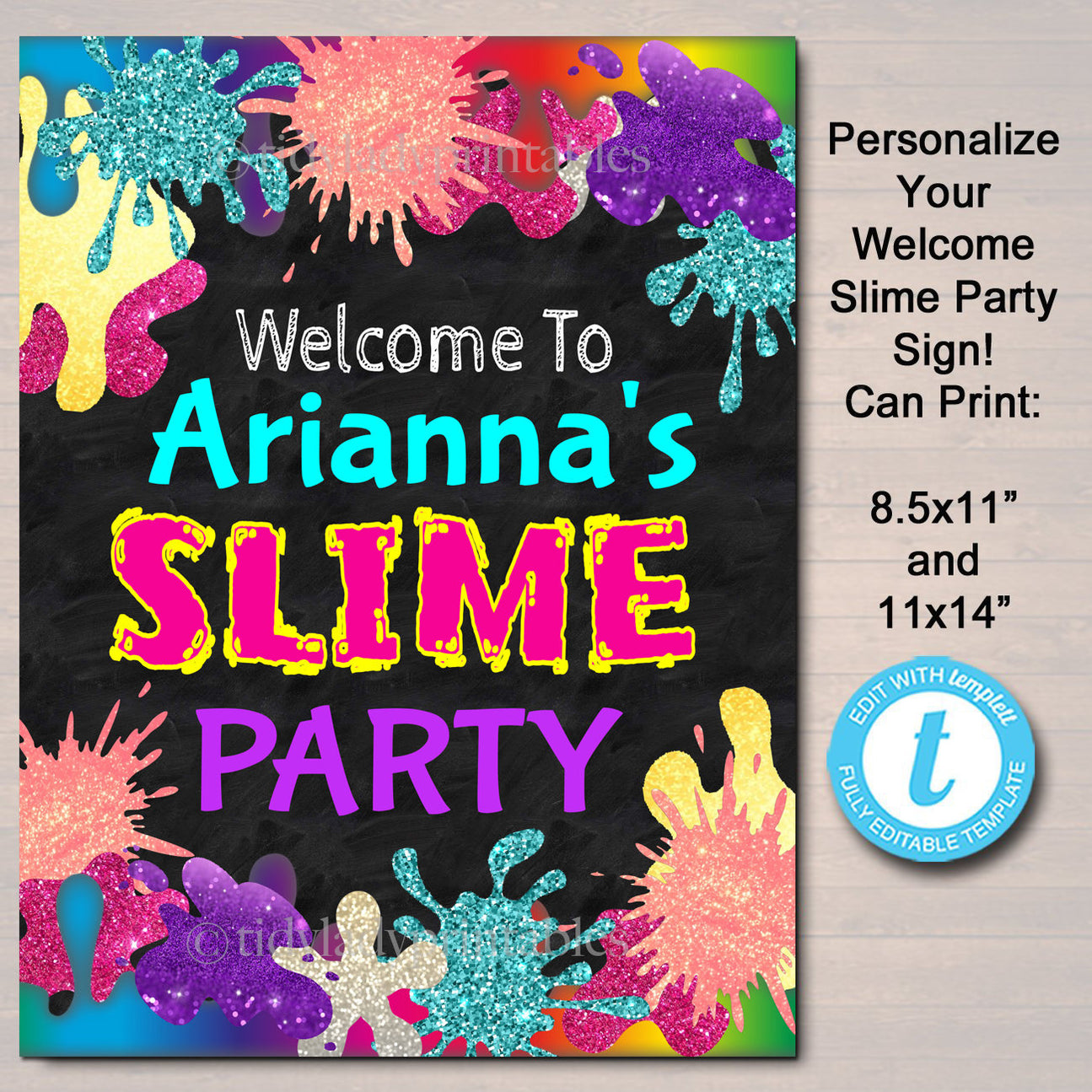 Slime Party Pack Set | TidyLady Printables