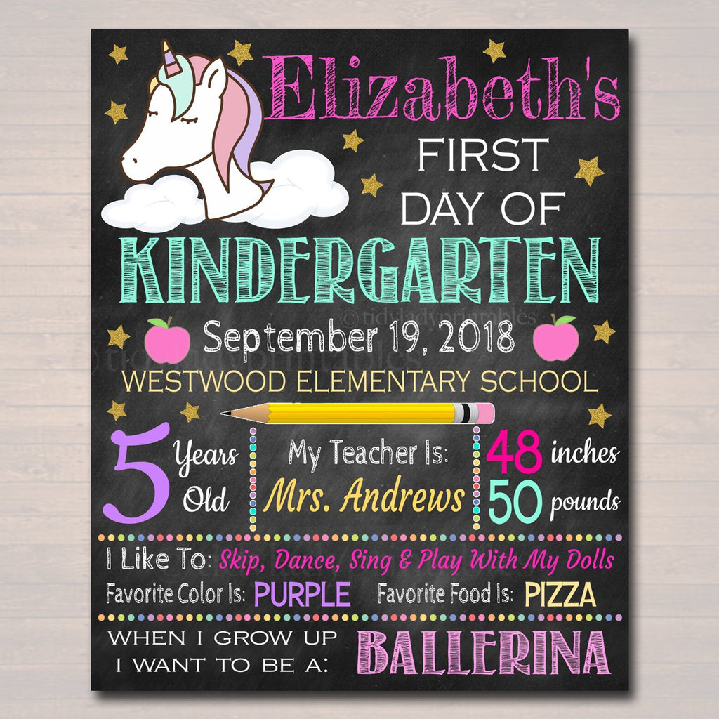 First Day Of School Signs For Girls | TidyLady Printables