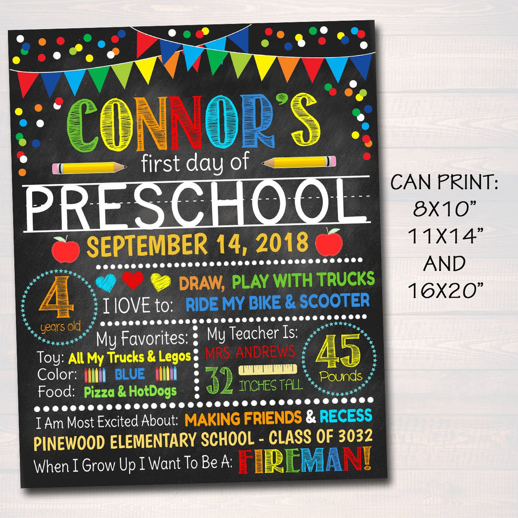 Editable First Day Of School Signs | TidyLady Printables — Page 2