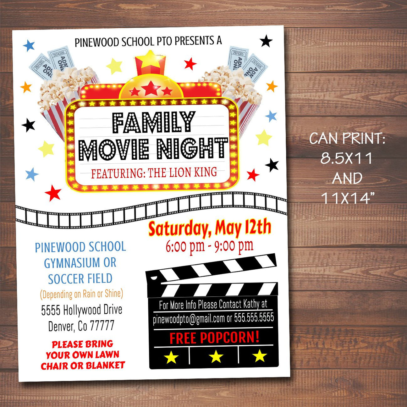 Family Movie Night Event Flyer | TidyLady Printables