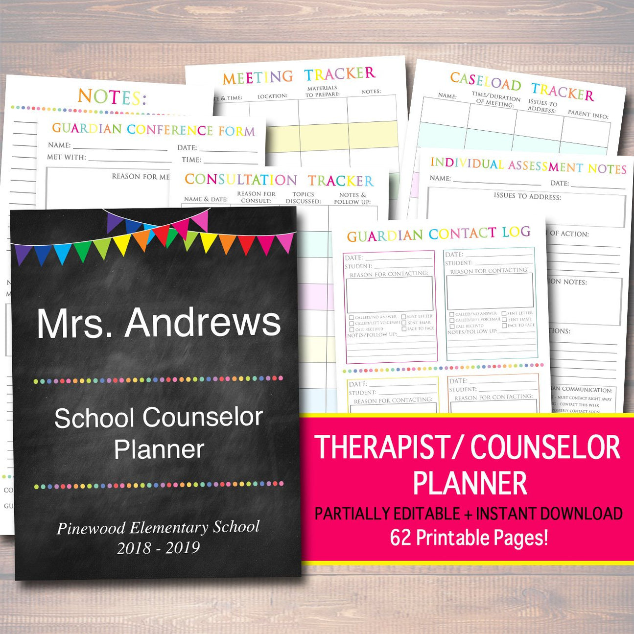 Printable Counselor Planner | TidyLady Printables