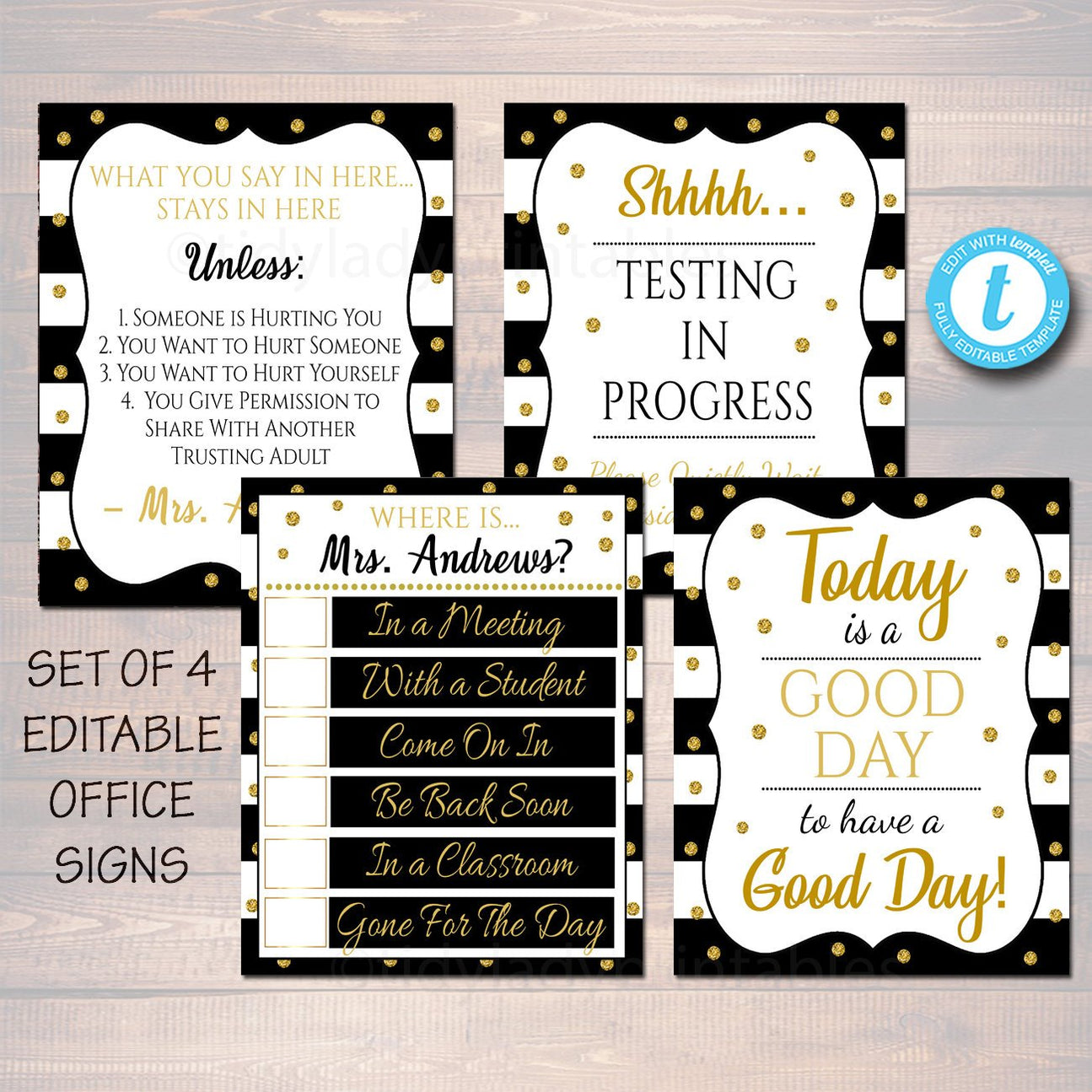 Counseling Office Poster Set | TidyLady Printables
