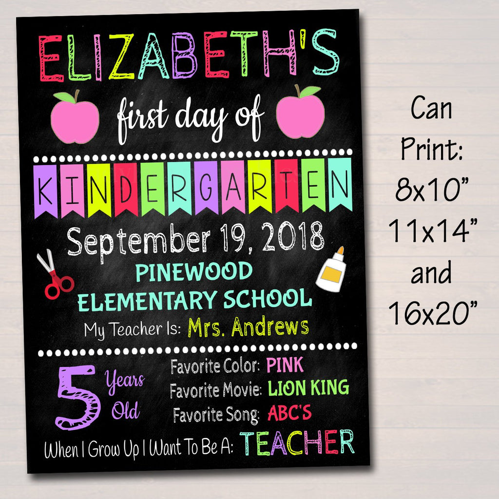 Editable First Day Of School Signs | TidyLady Printables — Page 3