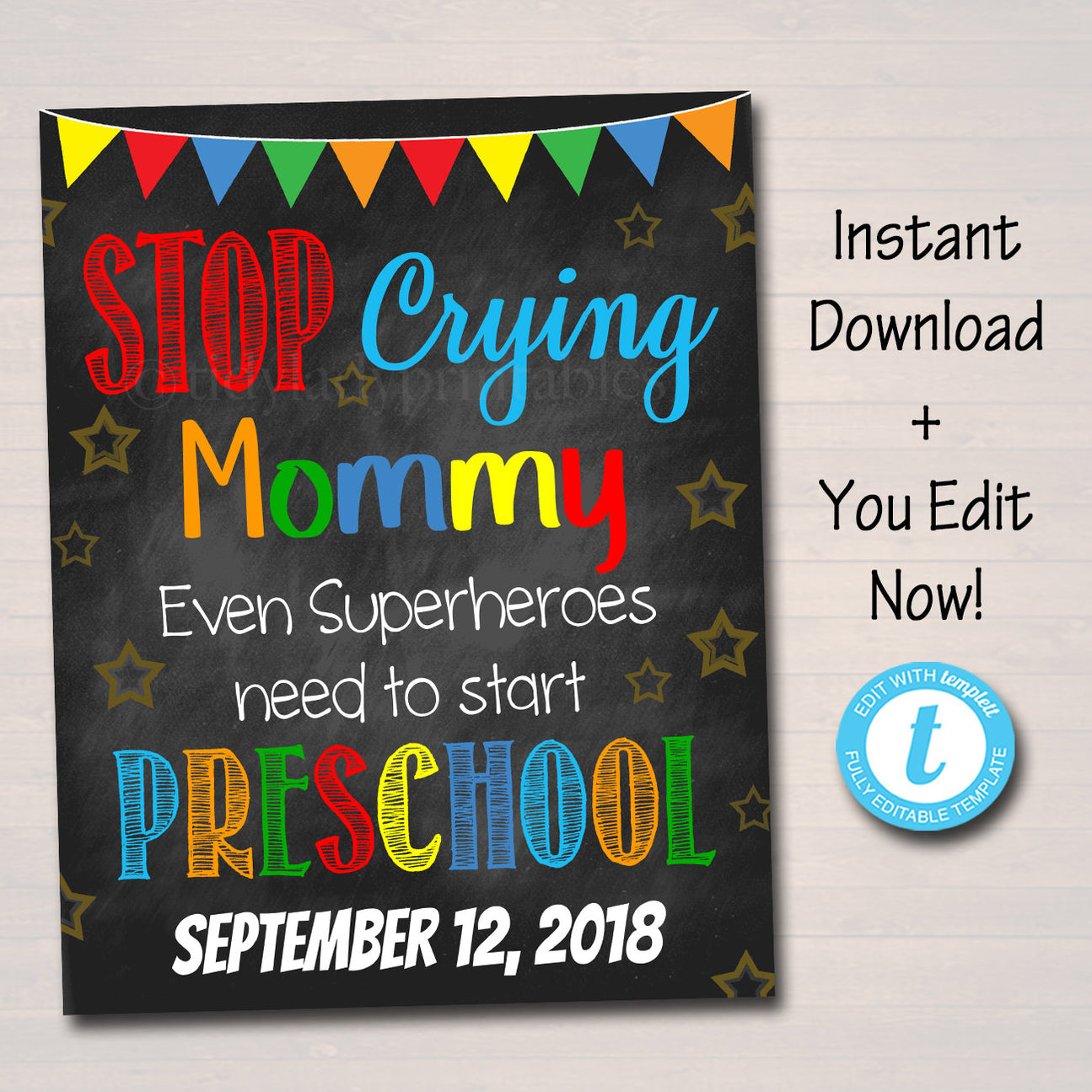 First Day School Sign | TidyLady Printables
