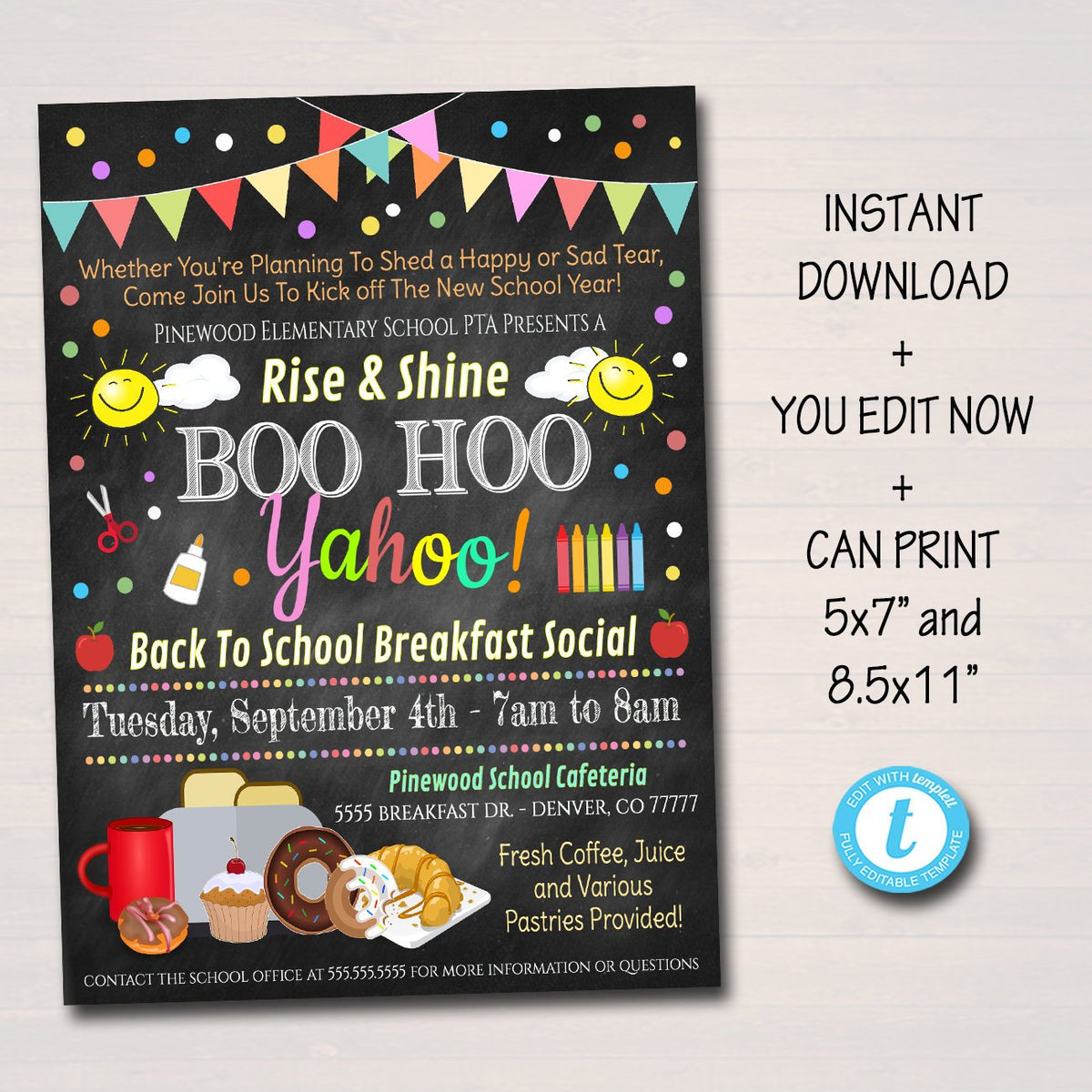 Boo Hoo Yahoo Breakfast Invite | TidyLady Printables