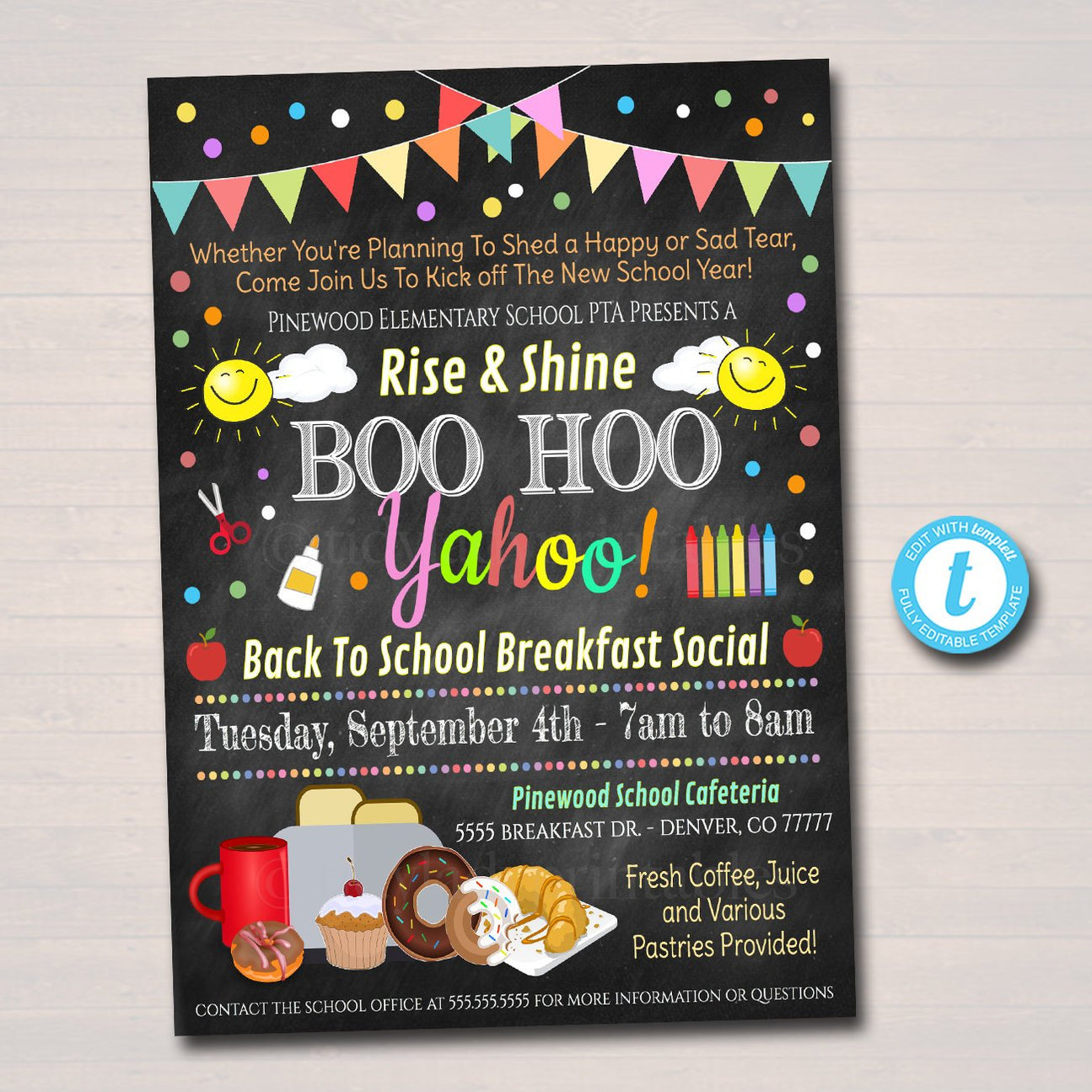 Boo Hoo Yahoo Breakfast Invite | TidyLady Printables