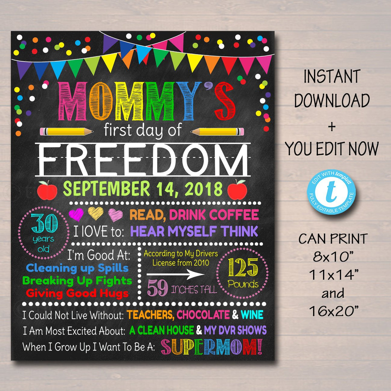 Moms day out sign | TidyLady Printables