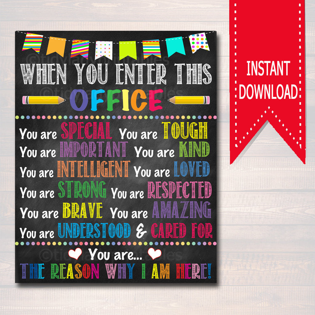 School Principal Office Posters | TidyLady Printables