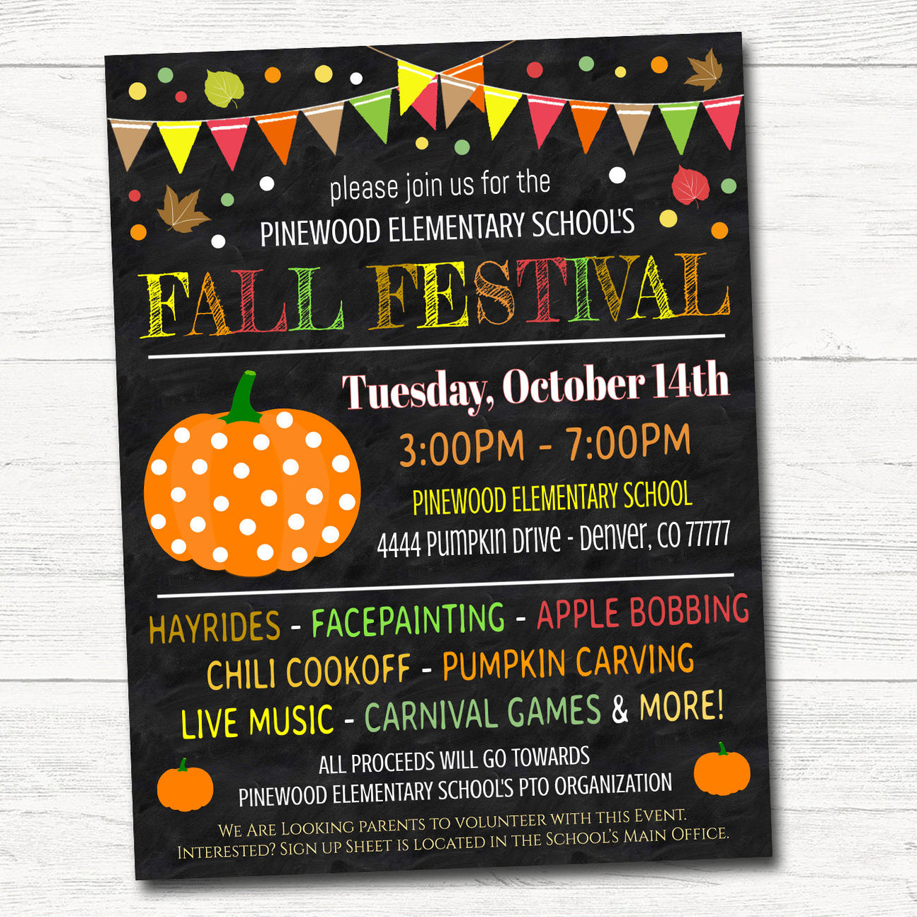 Fall Festival Fall Harvest Flyer | TidyLady Printables