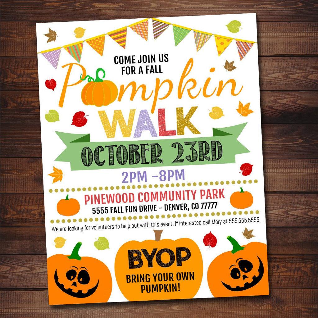 Fall Fundraiser & Event Flyers | TidyLady Printables