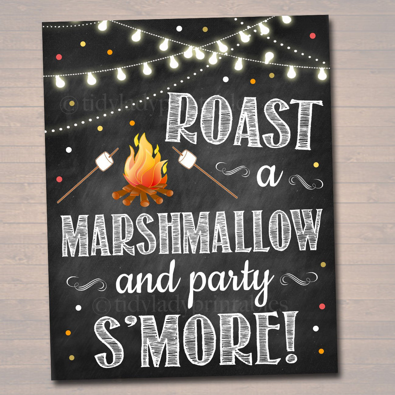 S'mores Party Sign | TidyLady Printables