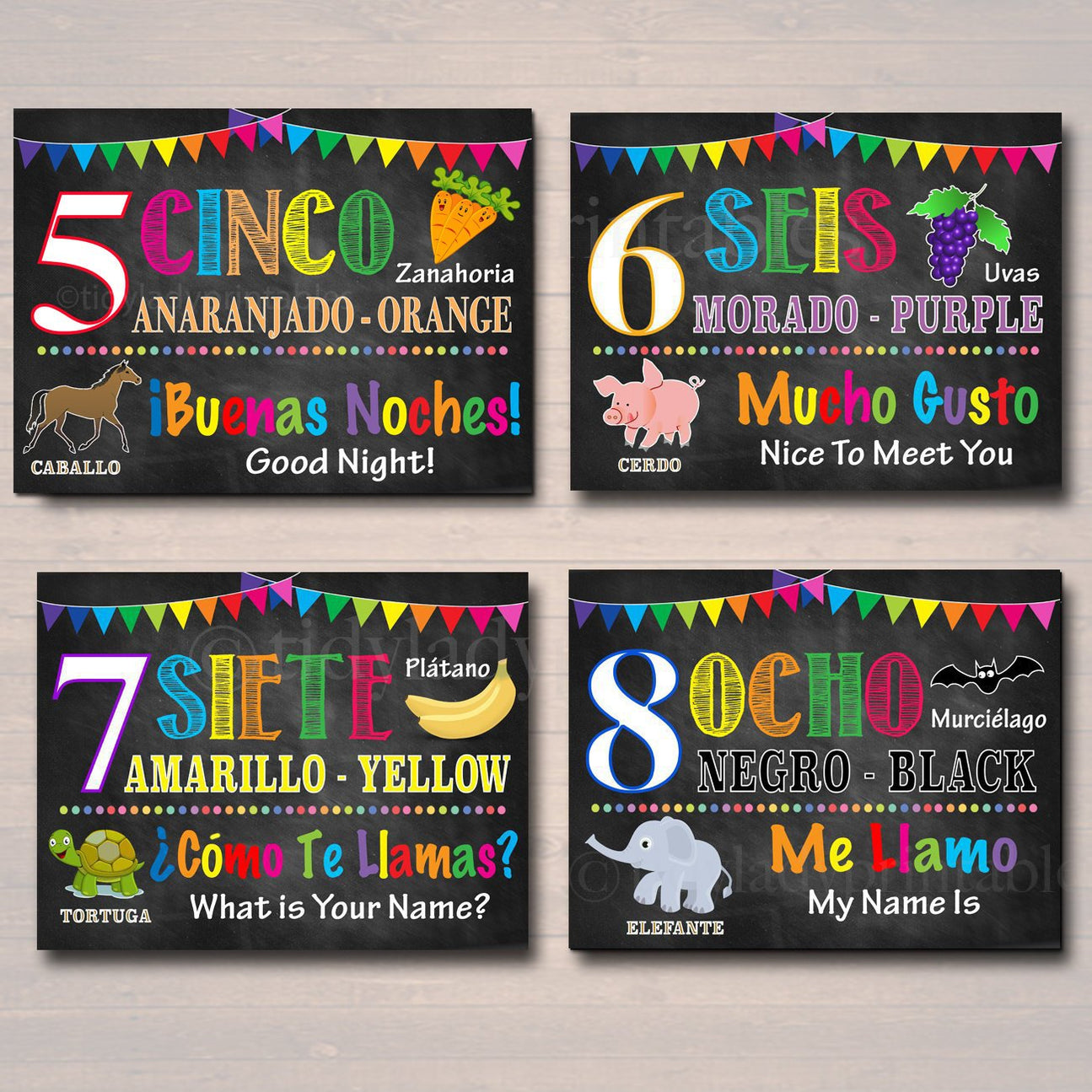 Spanish Classroom Printable Poster Set | TidyLady Printables