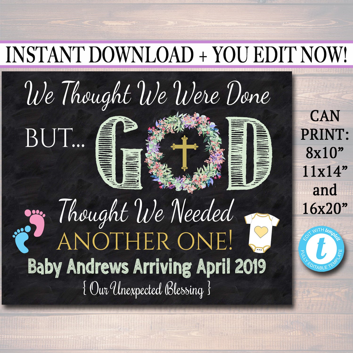 Religious Pregnancy Announcement | TidyLady Printables