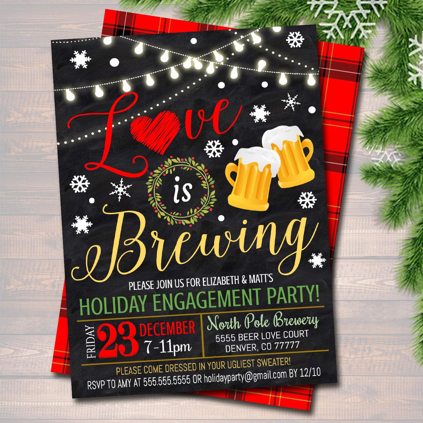 Holiday Brewery Party Invite | TidyLady Printables