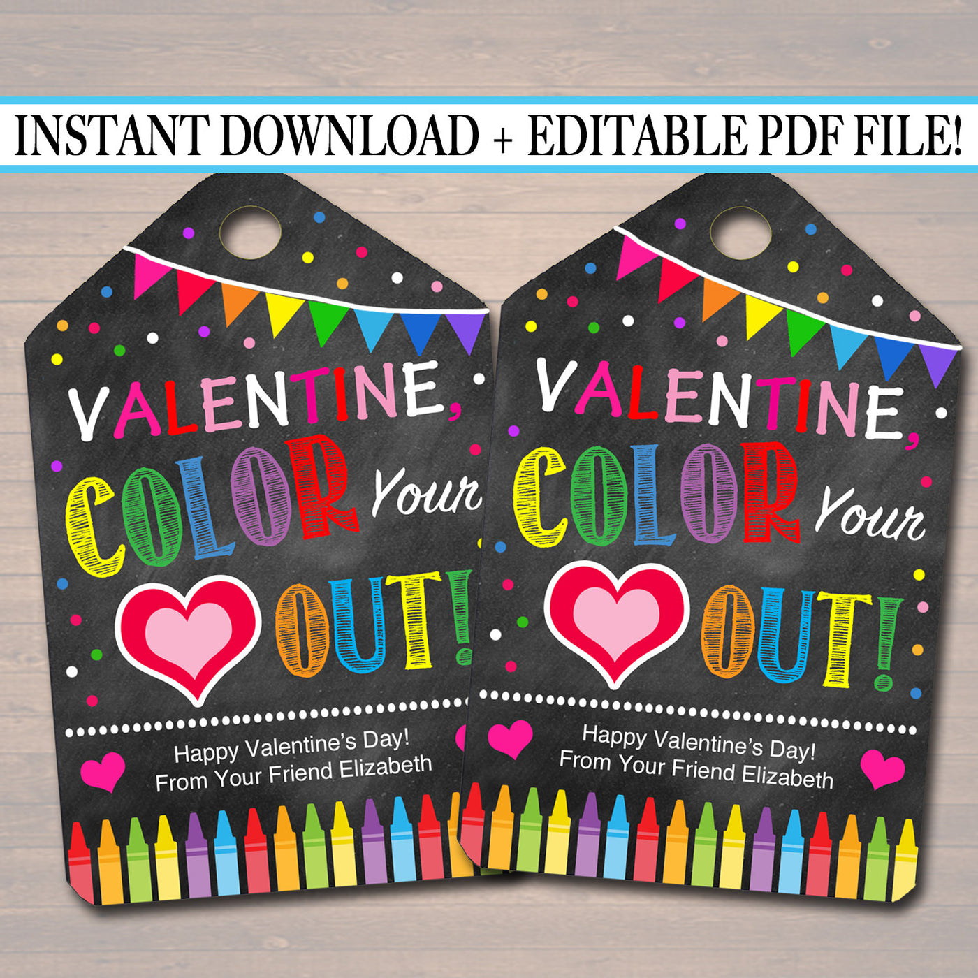 Valentine's Day Kids Gift Tags | TidyLady Printables