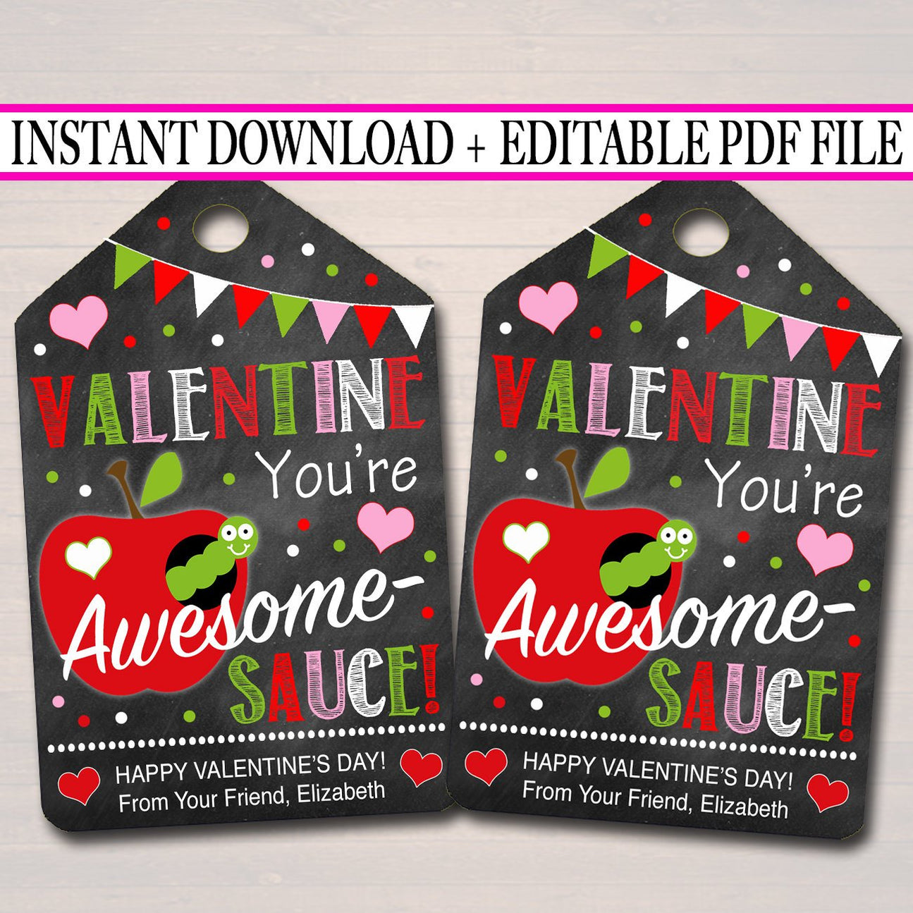 Valentine's Day Kids Gift Tags | TidyLady Printables