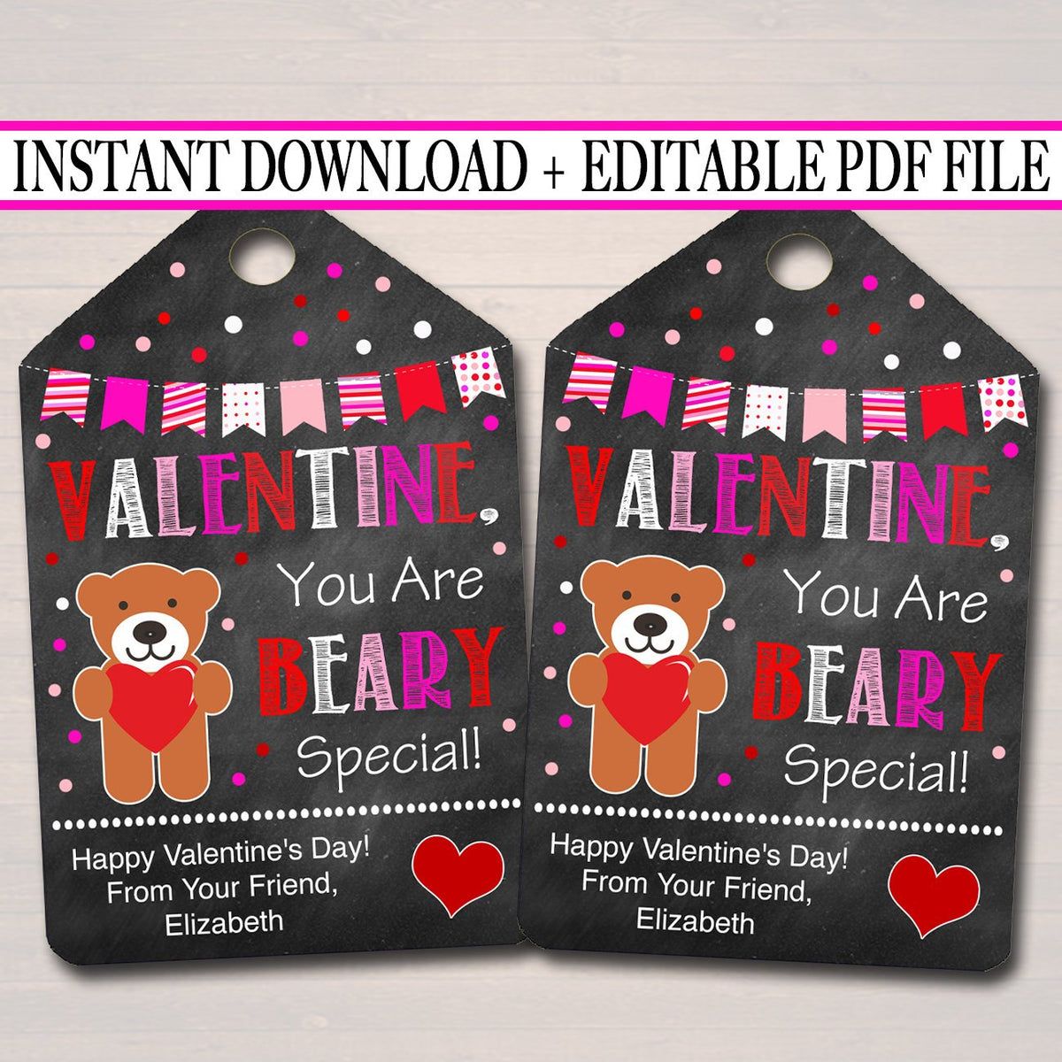 Valentine's Day Teacher Staff Gift Tag | TidyLady Printables