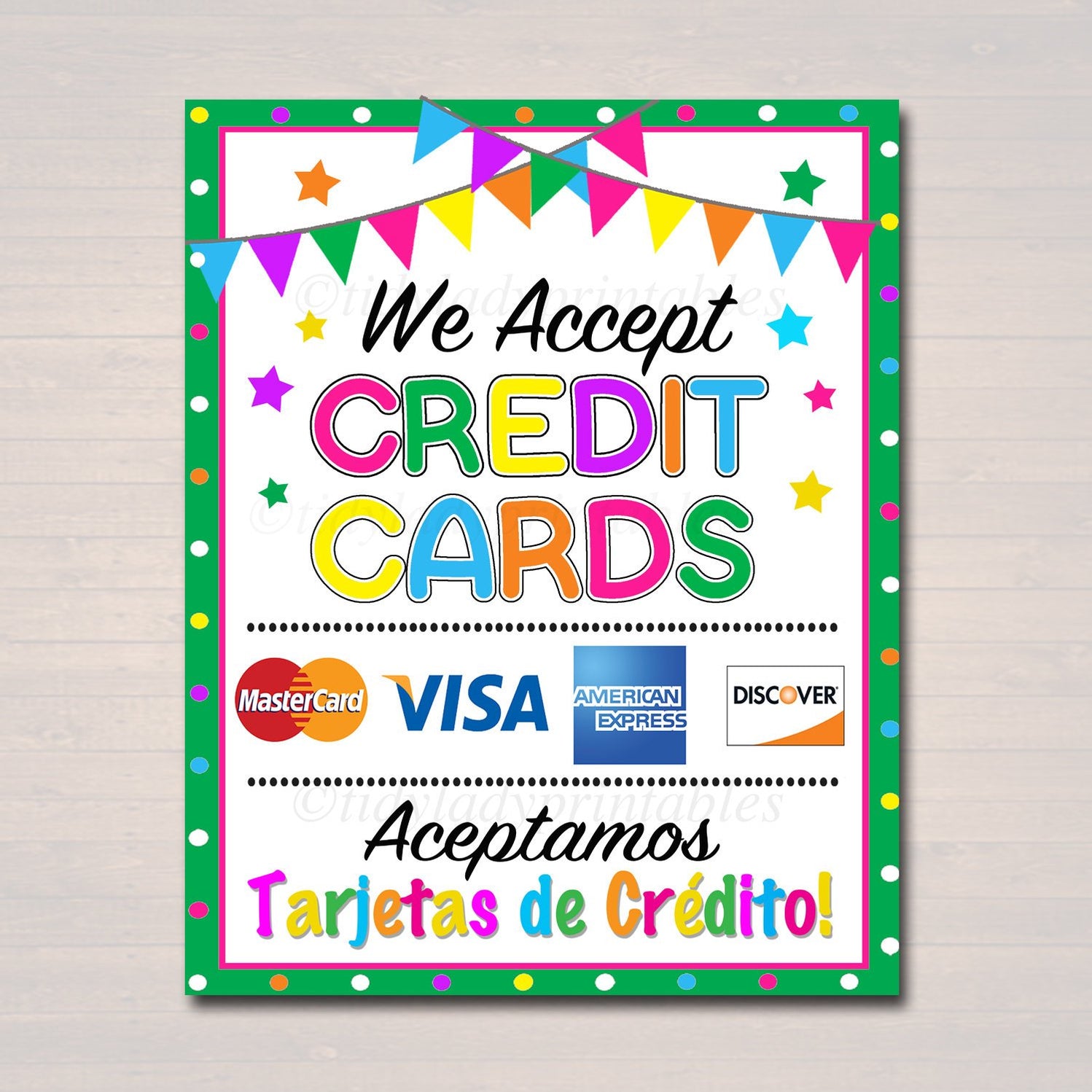 PRINTABLE Credit Card Sign, Fundraising Booth, Bake Sale, Cookie Booth ...