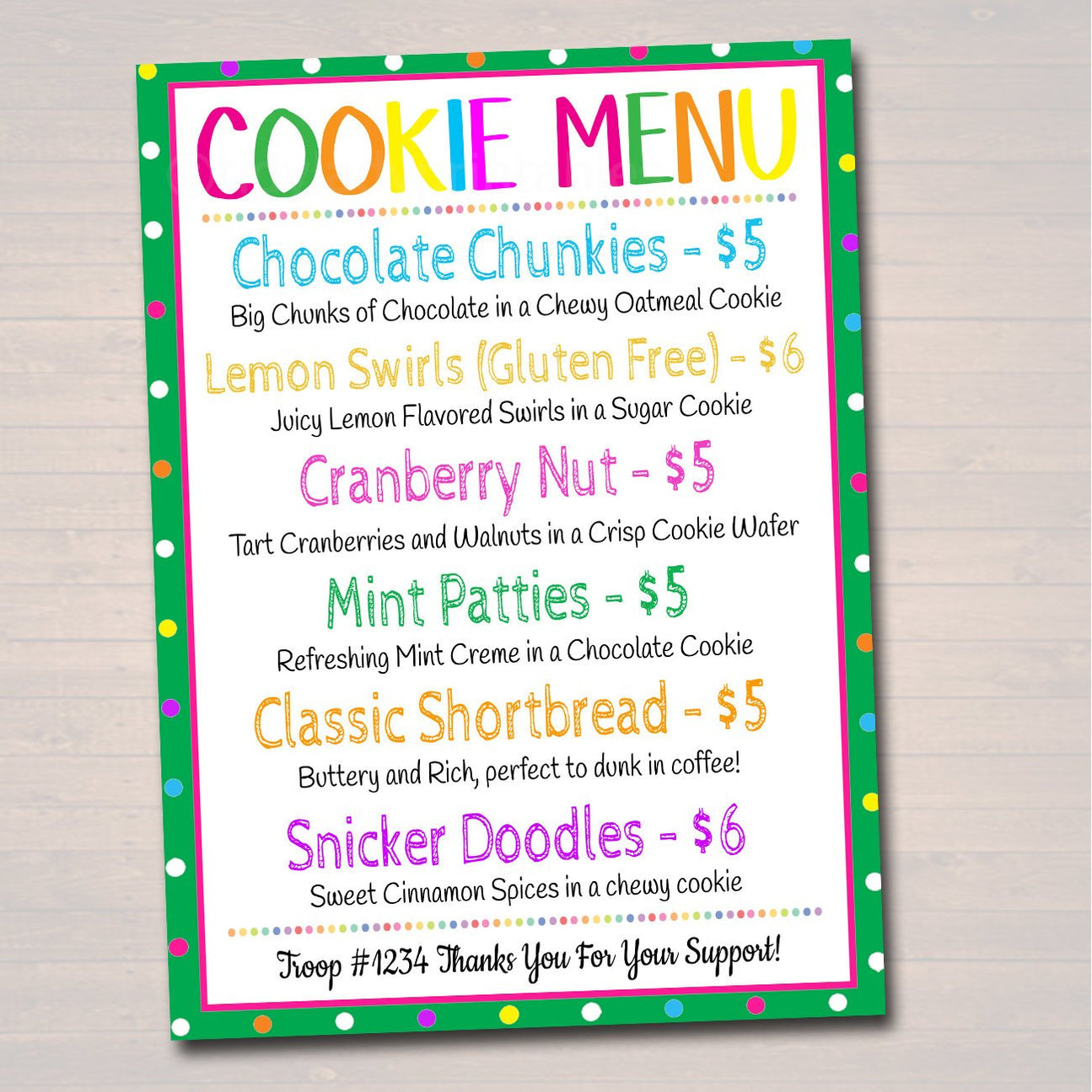 Cookie Booth Sign, File, Troop Leader, Cookie Banner, Bake Sale Sign ...