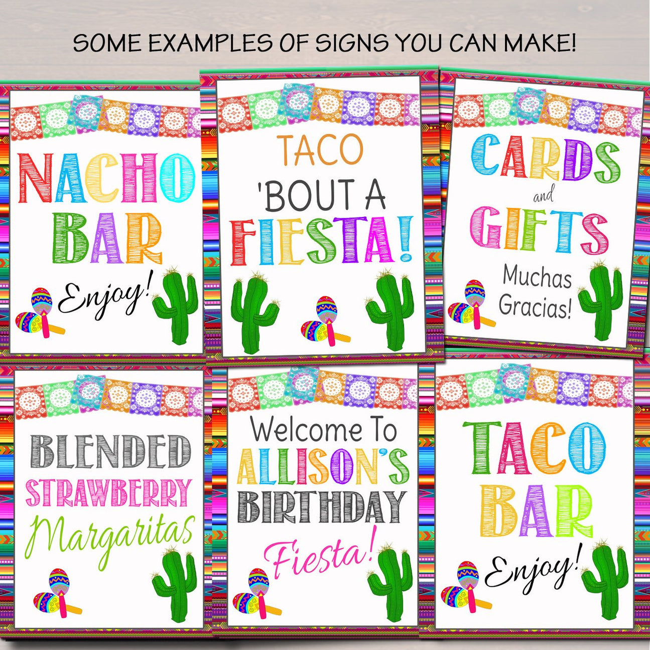 Fiesta Theme Party Signs | TidyLady Printables