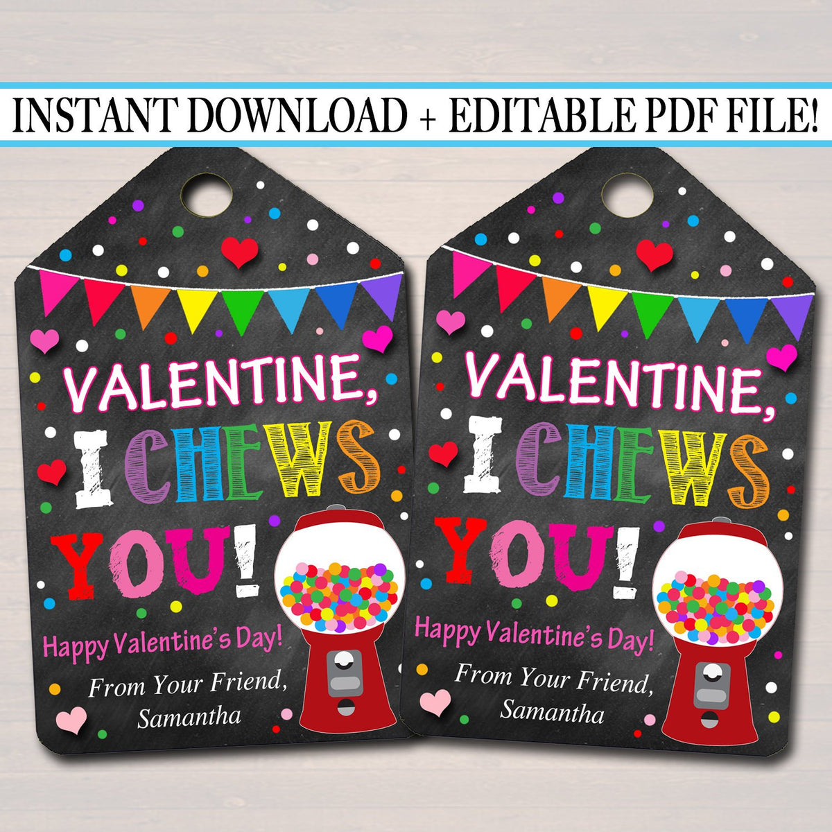 Valentine's Day Kids Gift Tags | TidyLady Printables