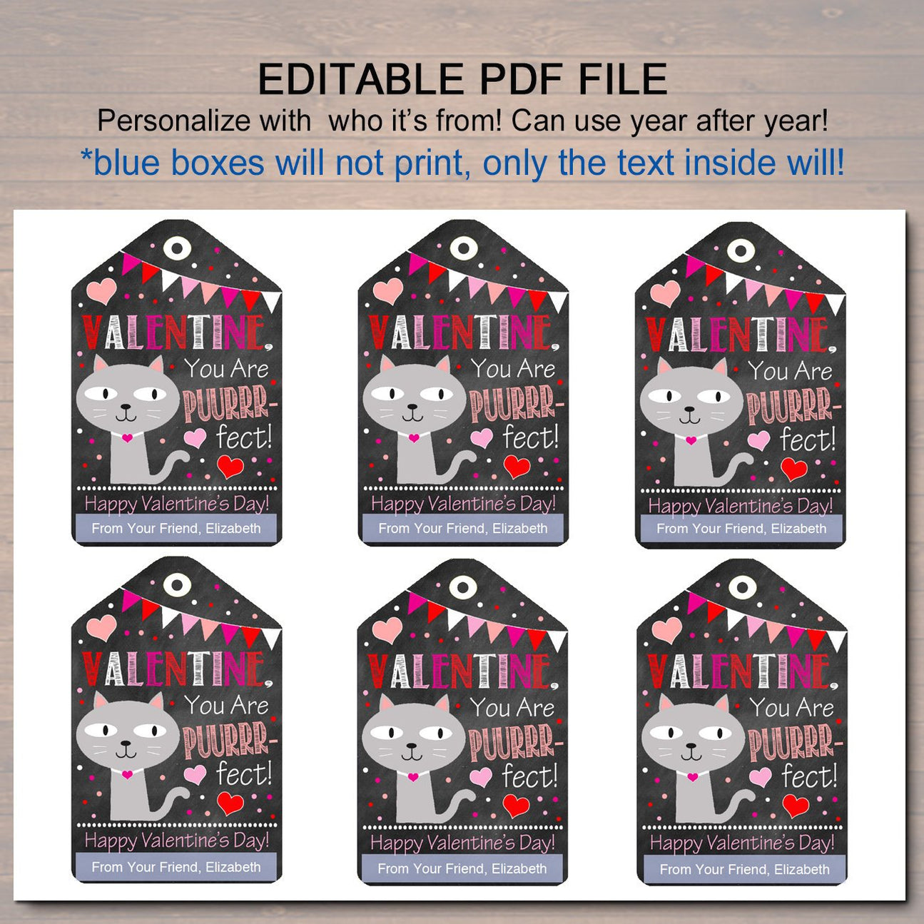 Valentine's Day Kids Gift Tags | TidyLady Printables