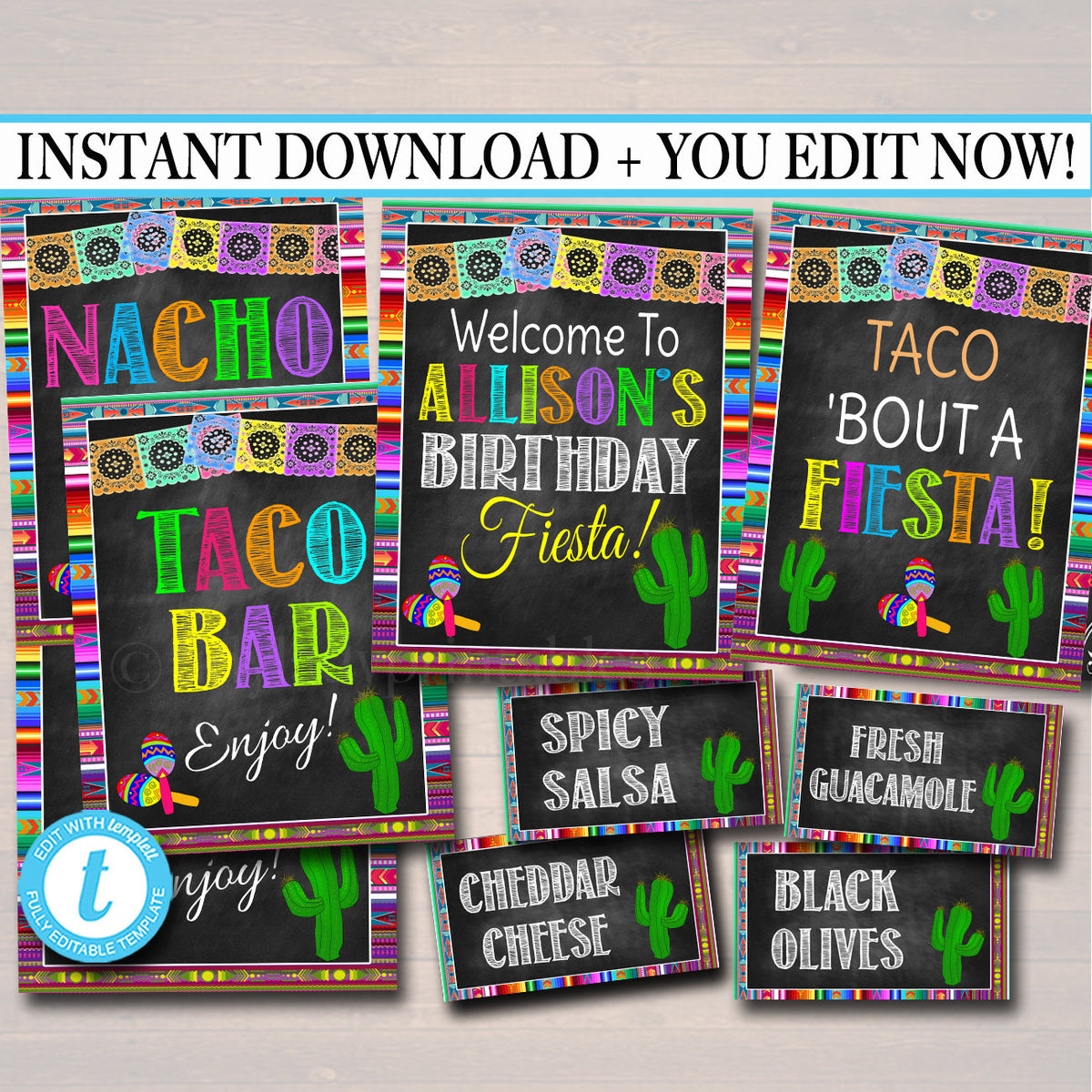Fiesta Theme Party Signs | TidyLady Printables