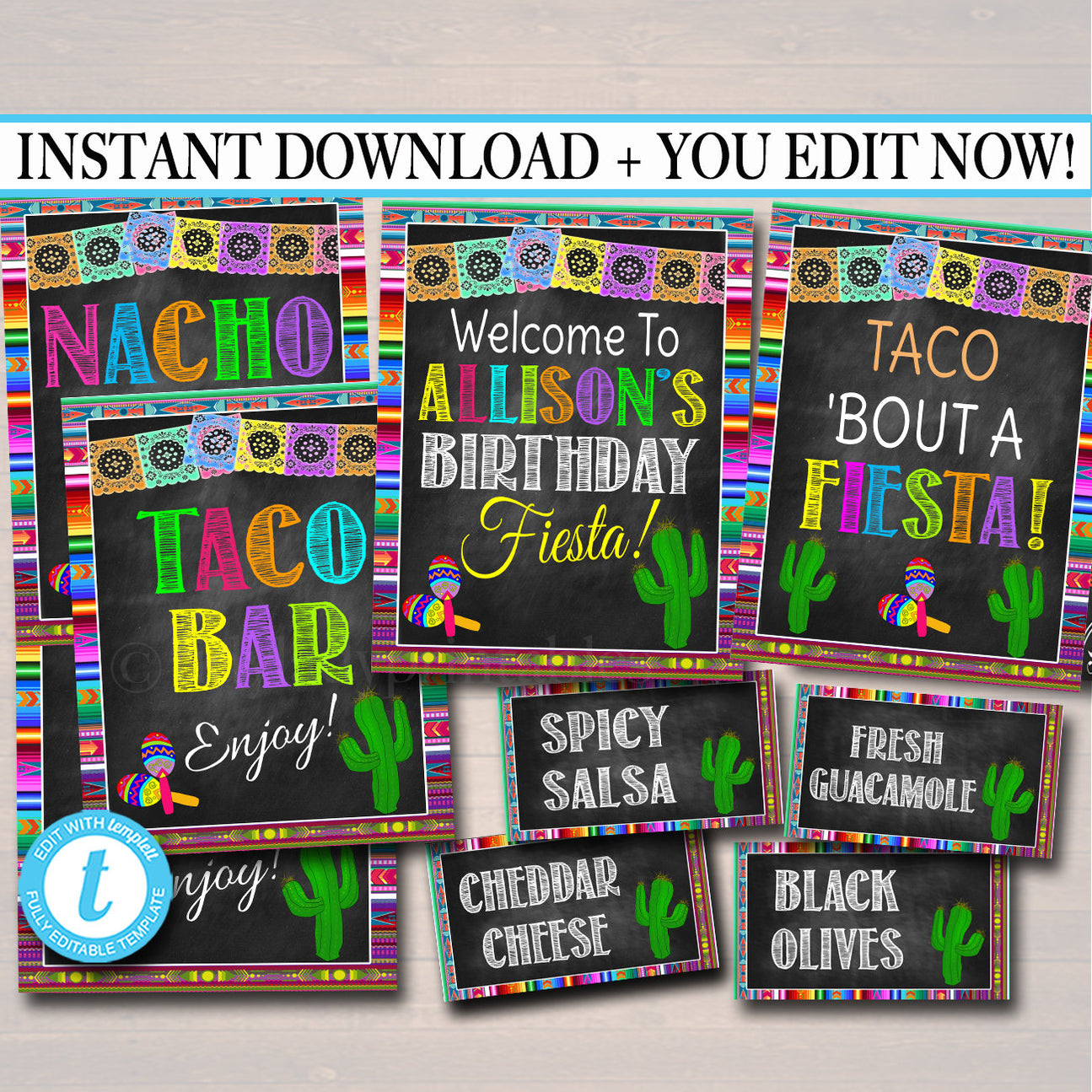 Fiesta Theme Party Signs | TidyLady Printables